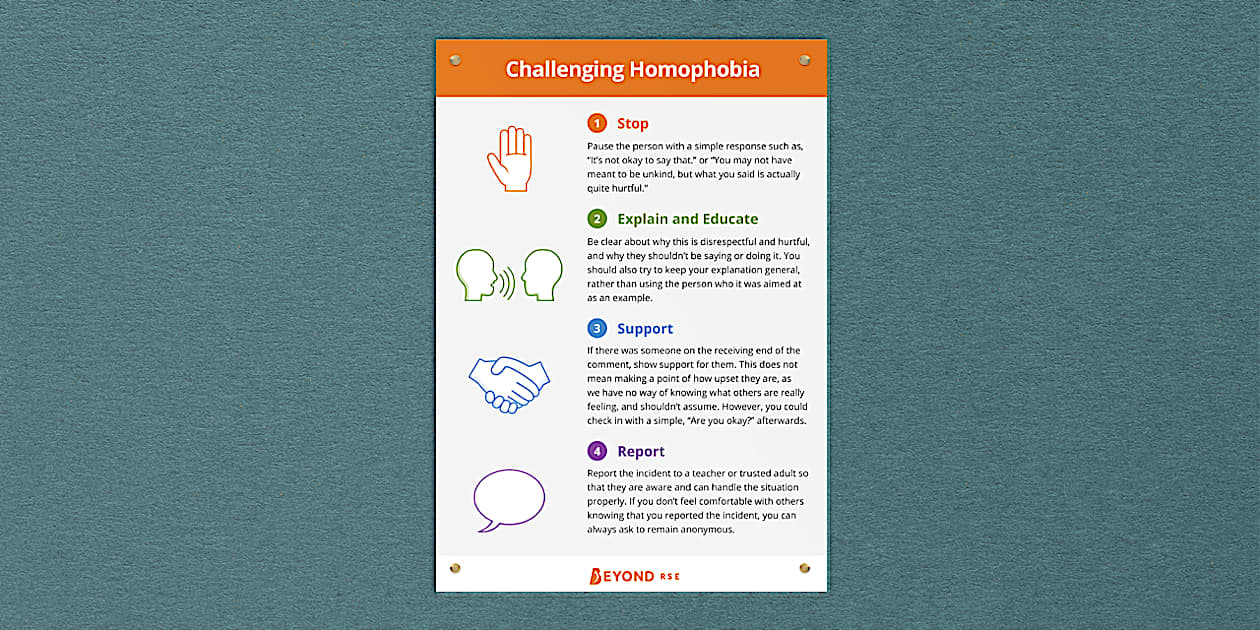Challenging Homophobia Poster Display | RSE | Beyond