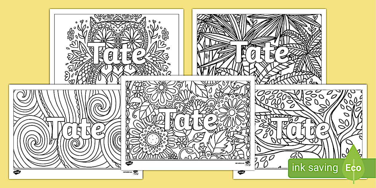 Tate Mindfulness Name Colouring Activity | Twinkl | KS1