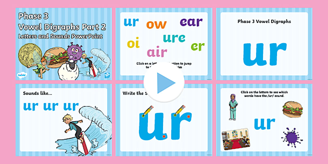 Phase 3 Vowel Digraphs Part 2 PowerPoint Letters and Sounds