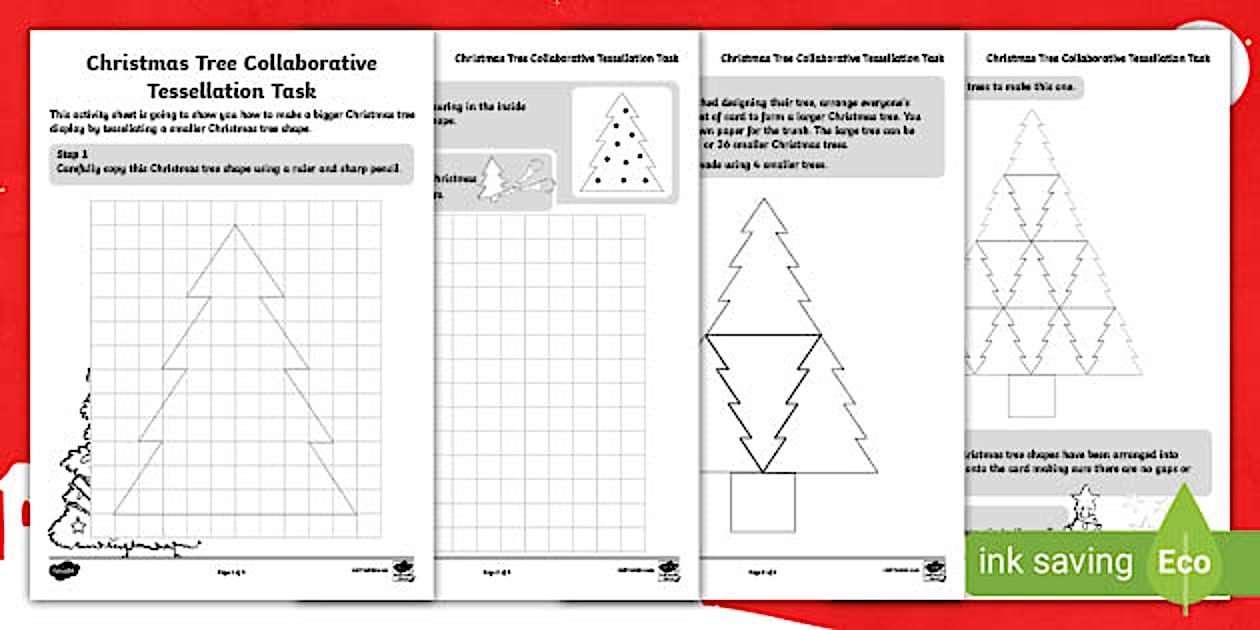 How to Make a Christmas Tree Tessellation | CfE Resources