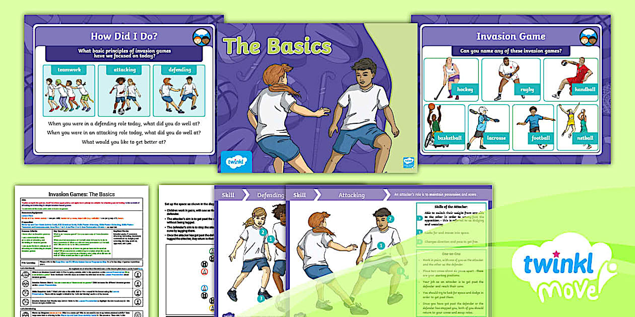 The Basics - Year 3 PE Invasion Games Lesson - Twinkl