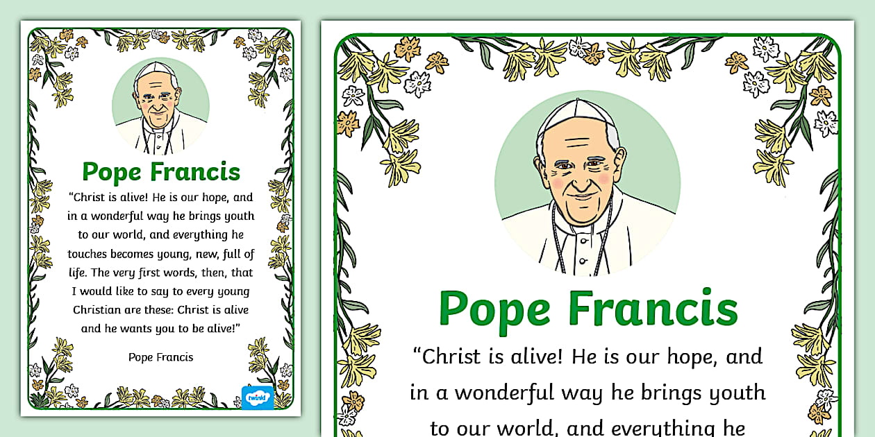 Pope Francis Display Poster (teacher made) - Twinkl