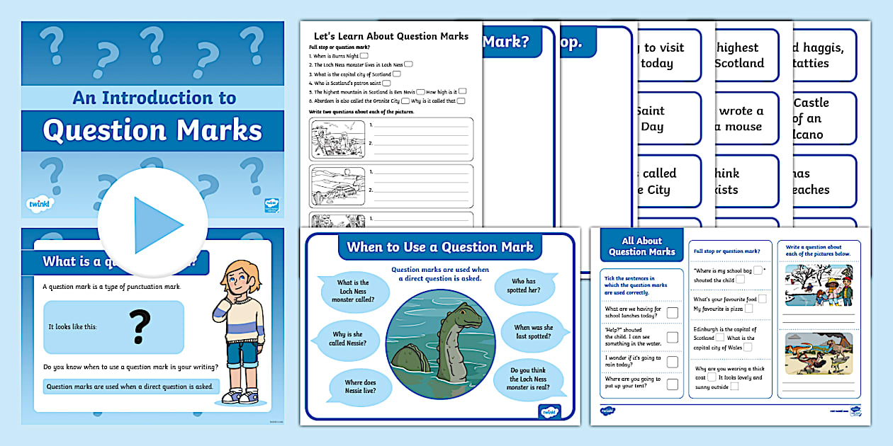 All About Question Marks Resource Pack (teacher made)