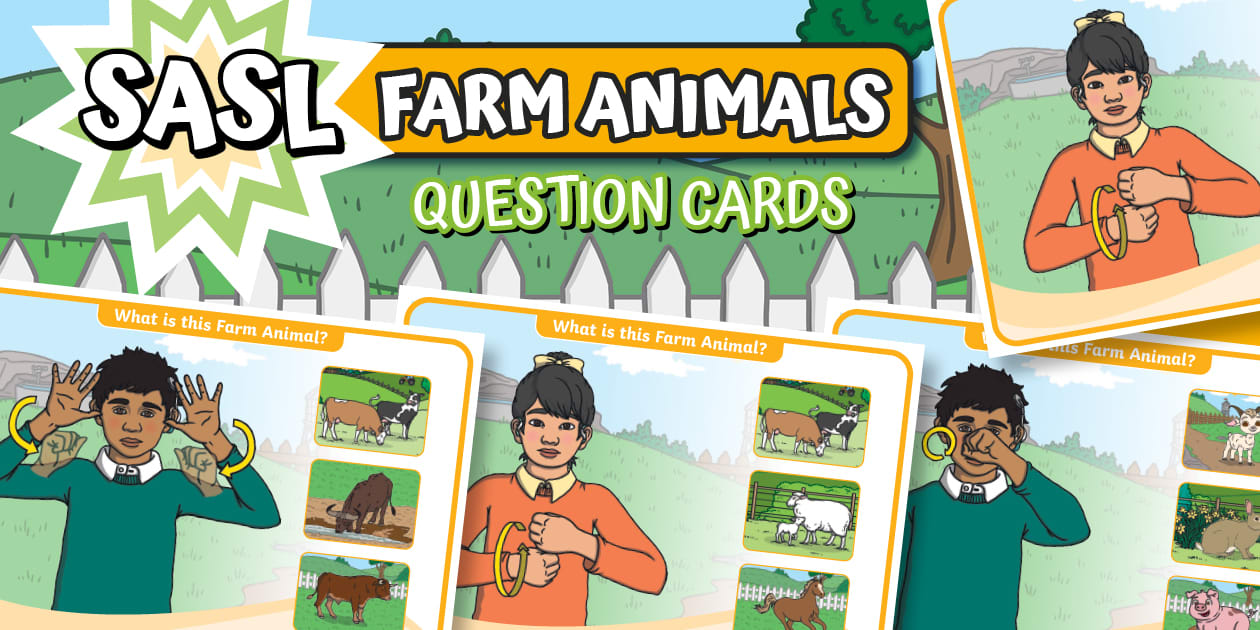 FP - SASL - Farm Animals - Question Cards (CAPS Aligned)