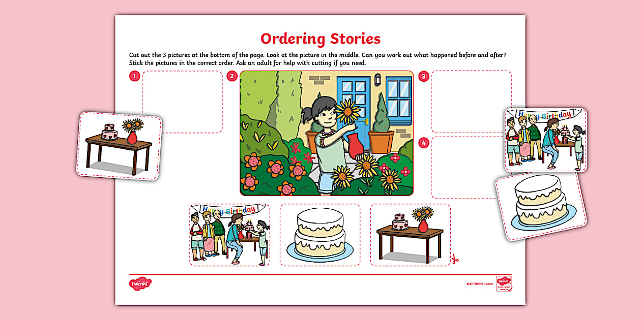 Language Skills: Ordering Stories Foundation Stage - Twinkl