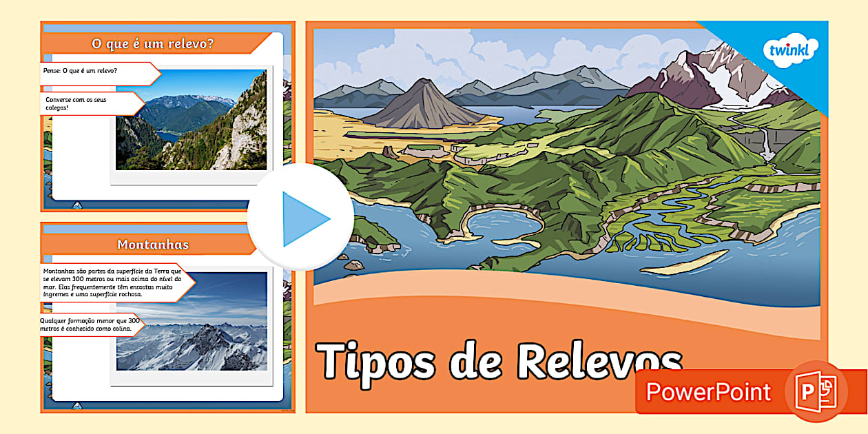 Tipos de relevos - Powerpoint (Teacher-Made) - Twinkl