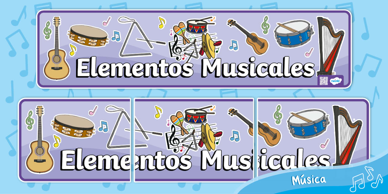 Cartel: Elementos Musicales (Teacher-Made) - Twinkl