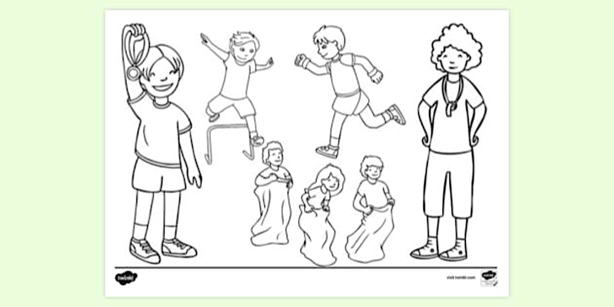 Free Sports Day Colouring Page | Colouring Sheets - Twinkl