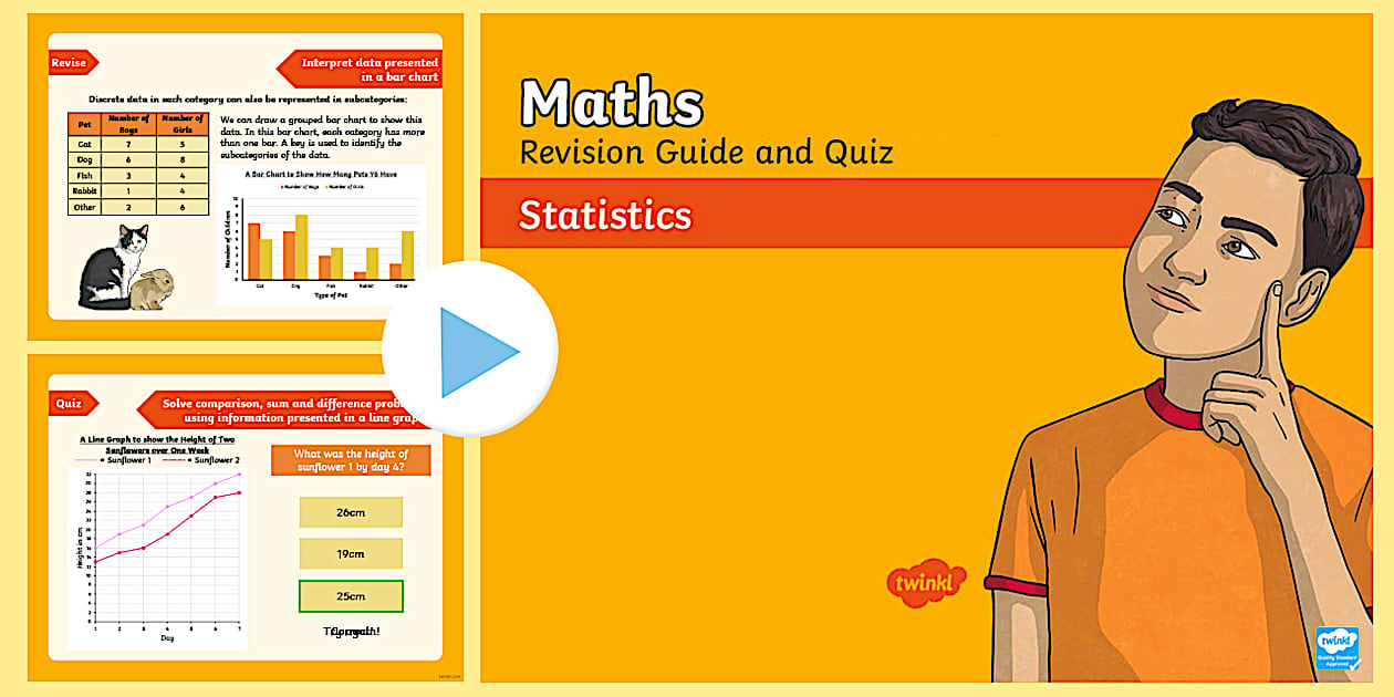 SATs Survival: Year 6 Statistics Maths Revision Guide and Quick Quiz
