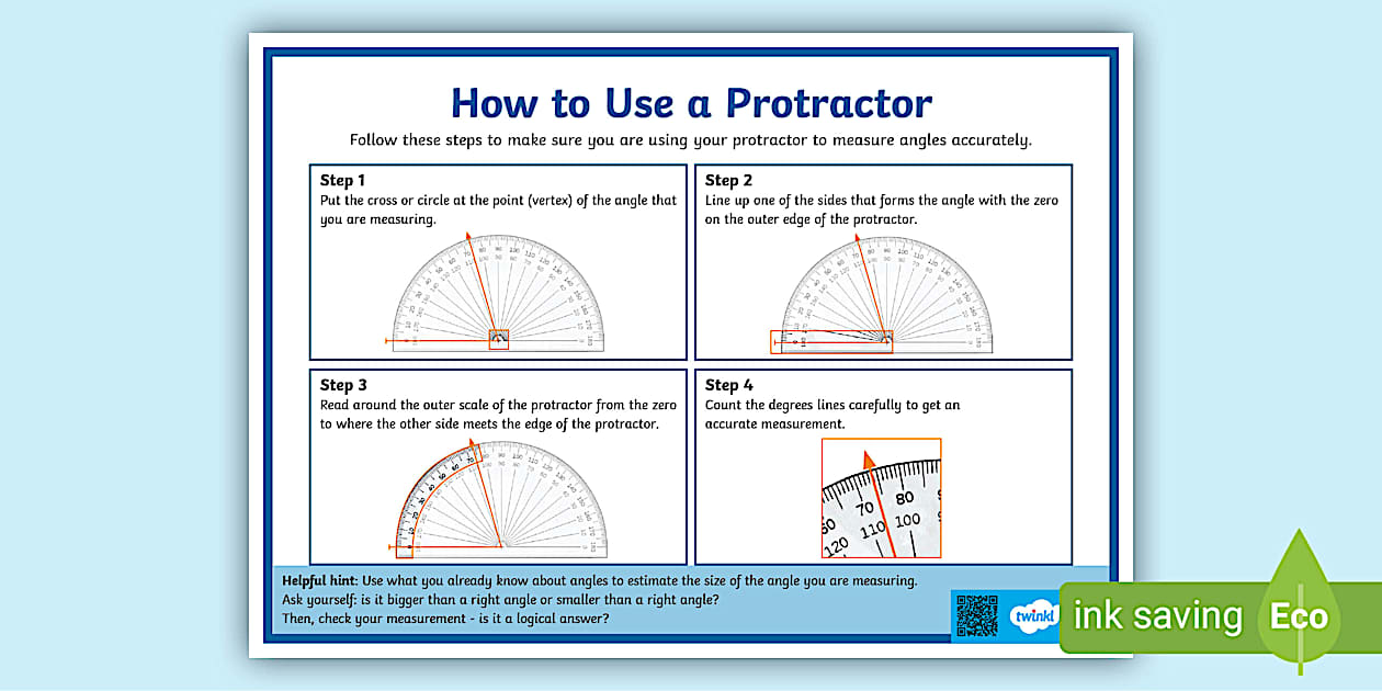 👉 How to Use a Protractor Display Poster - Twinkl
