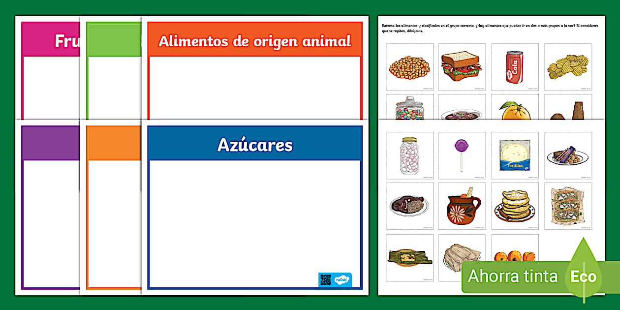 Grupos alimenticios de comida típica en una posada - Twinkl