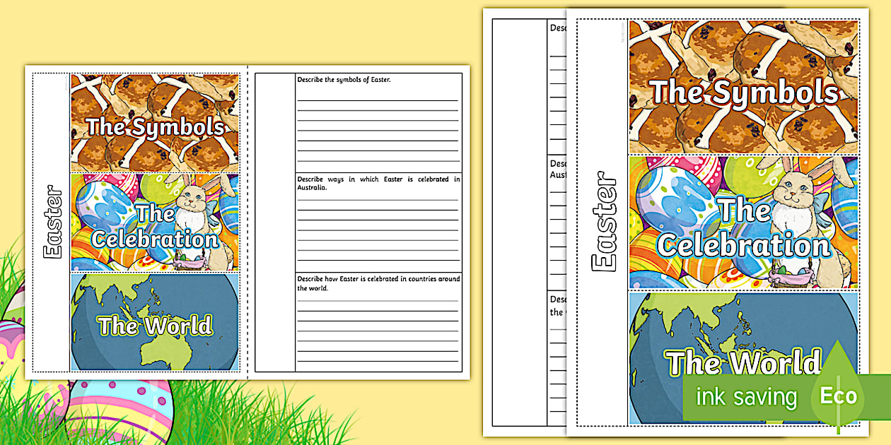 Easter Flapbook (teacher made) - Twinkl