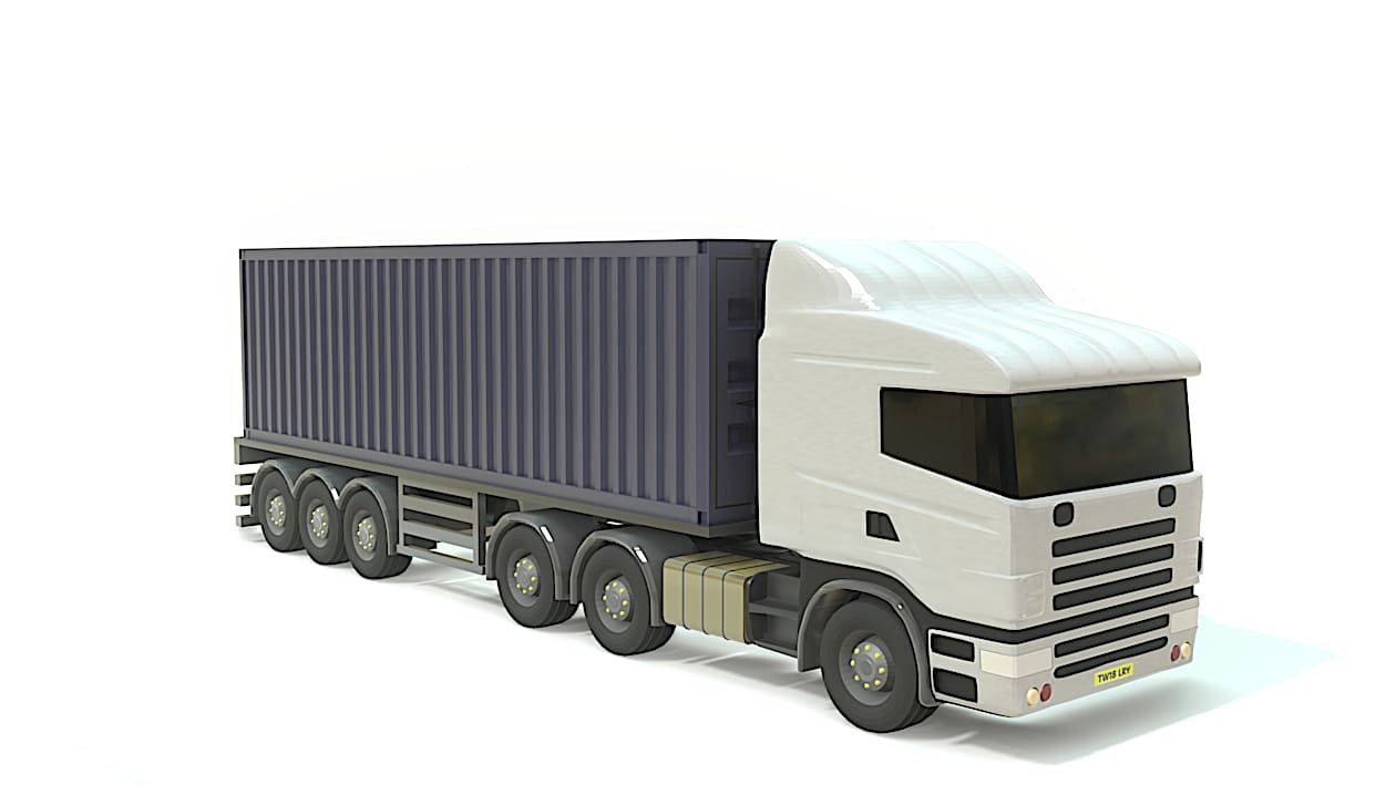 3D Model: Vehicles - Lorry (teacher made) - Twinkl