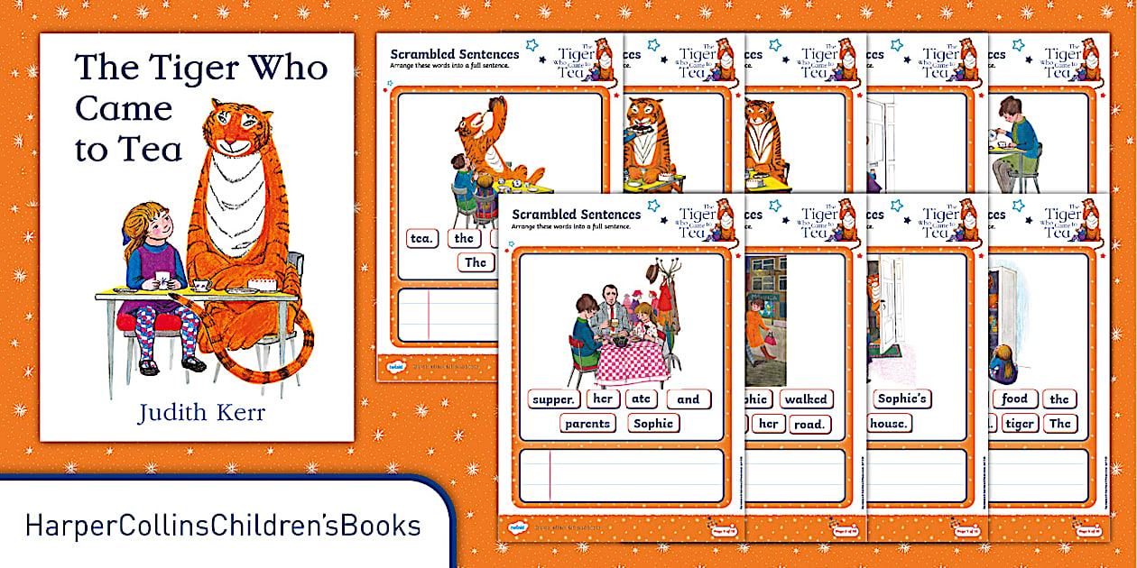 FREE! - The Tiger Who Came to Tea Simple Sentence Scramble Activity