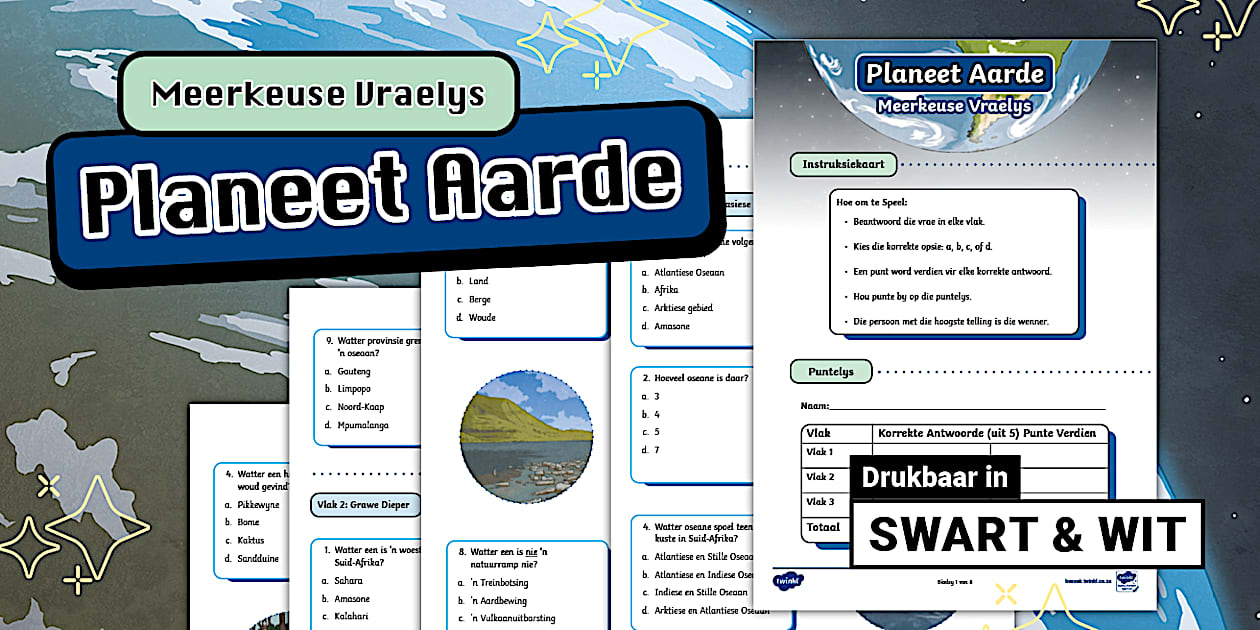 Gr 4 NW-K4-Planeet Aarde–Meerkeuse Vraelys