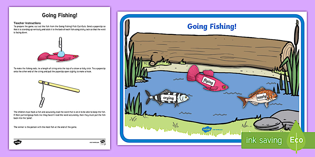 'y' Sound Going Fishing Game (Teacher-Made) - Twinkl