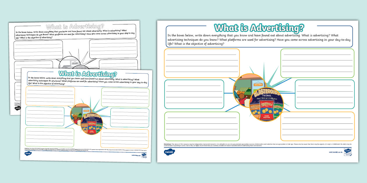 What is Advertising? Mind Map - Twinkl India (teacher made)