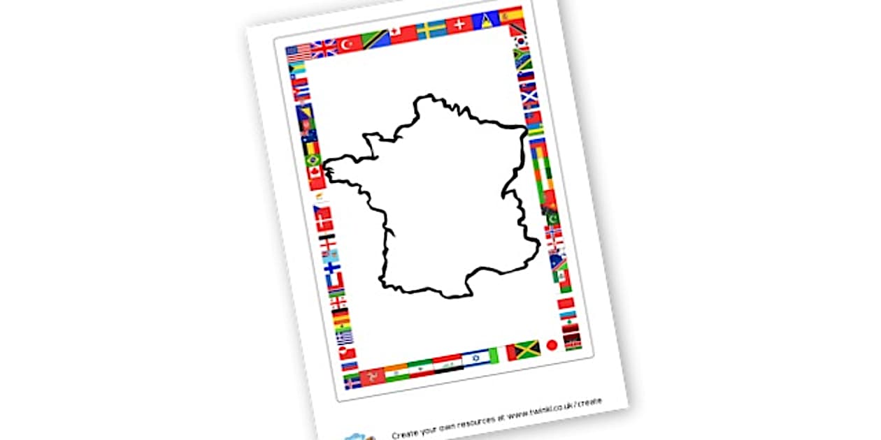 Blank Map of France | Twinkl Geography Resources - Twinkl
