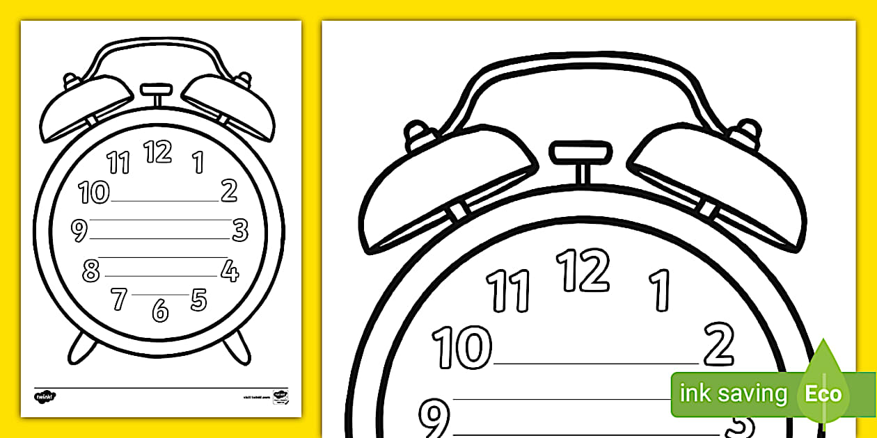 Alarm Clock Writing Template (teacher made) - Twinkl