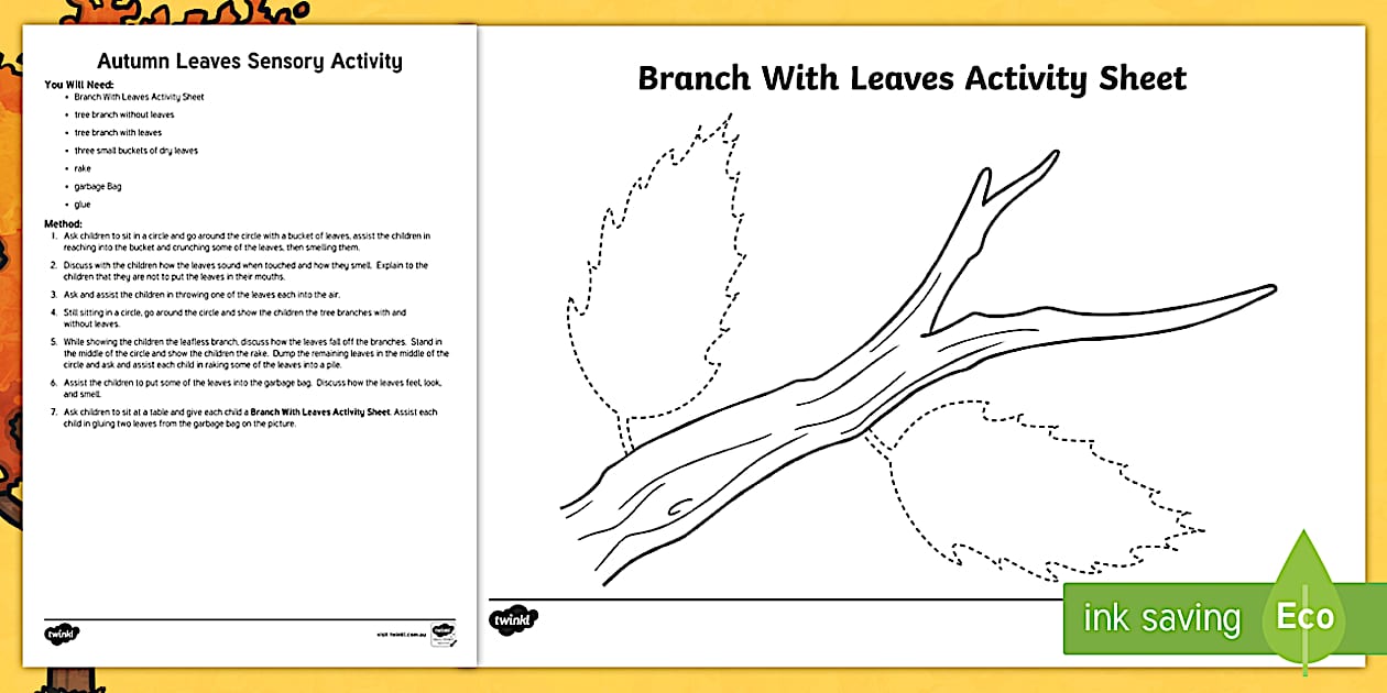 Autumn Leaves Sensory Activity (teacher made) - Twinkl