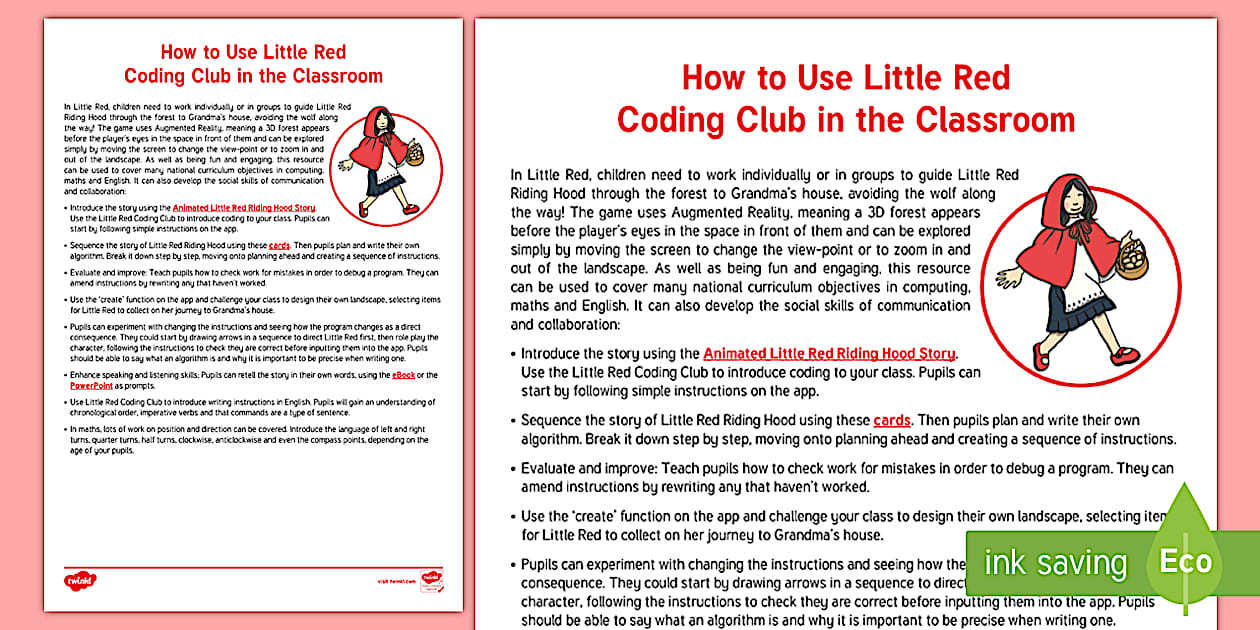 How to Use Little Red Coding Club in the Classroom Top Tips