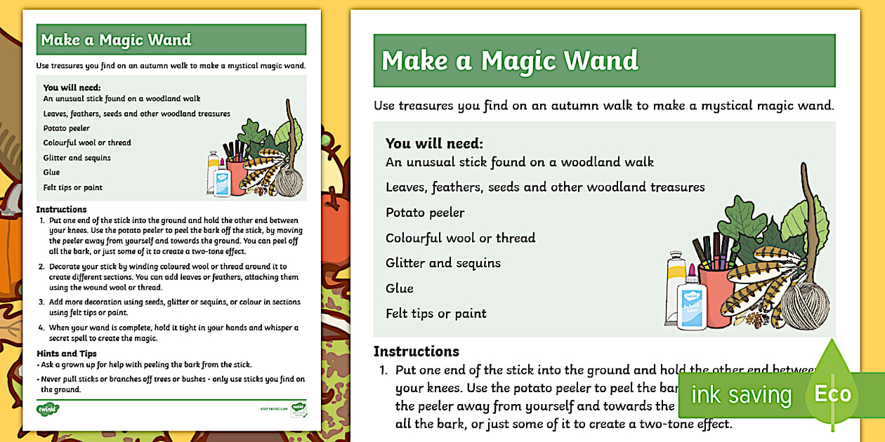 Make a Magic Wand Outdoor Activity (teacher made) - Twinkl