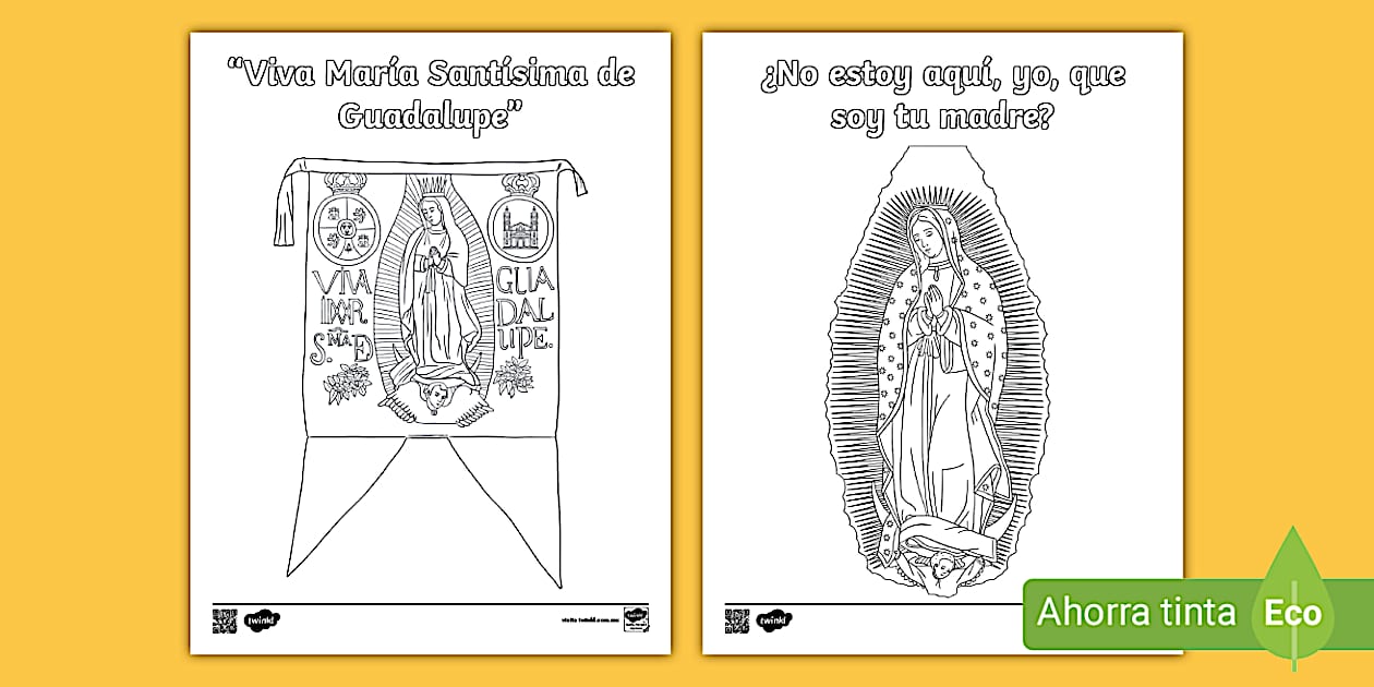 Virgen de Guadalupe - Hojas para colorear (teacher made)