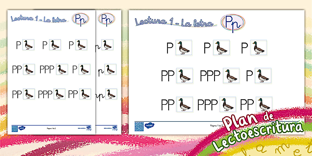Plan de lectoescritura: La letra P - Lectura 1