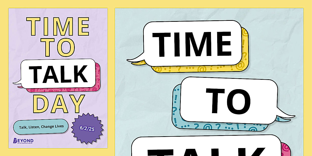 Time to Talk Day Display Poster (Teacher-Made) - Twinkl