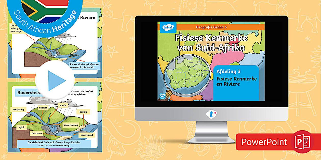 Fisiese Kenmerke en Riviere van Suid-Afrika (teacher made)