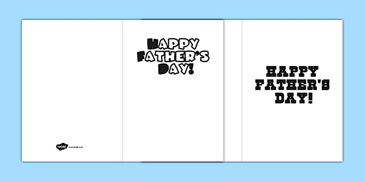 Happy Father's Day Greeting Card Template | Twinkl - Twinkl