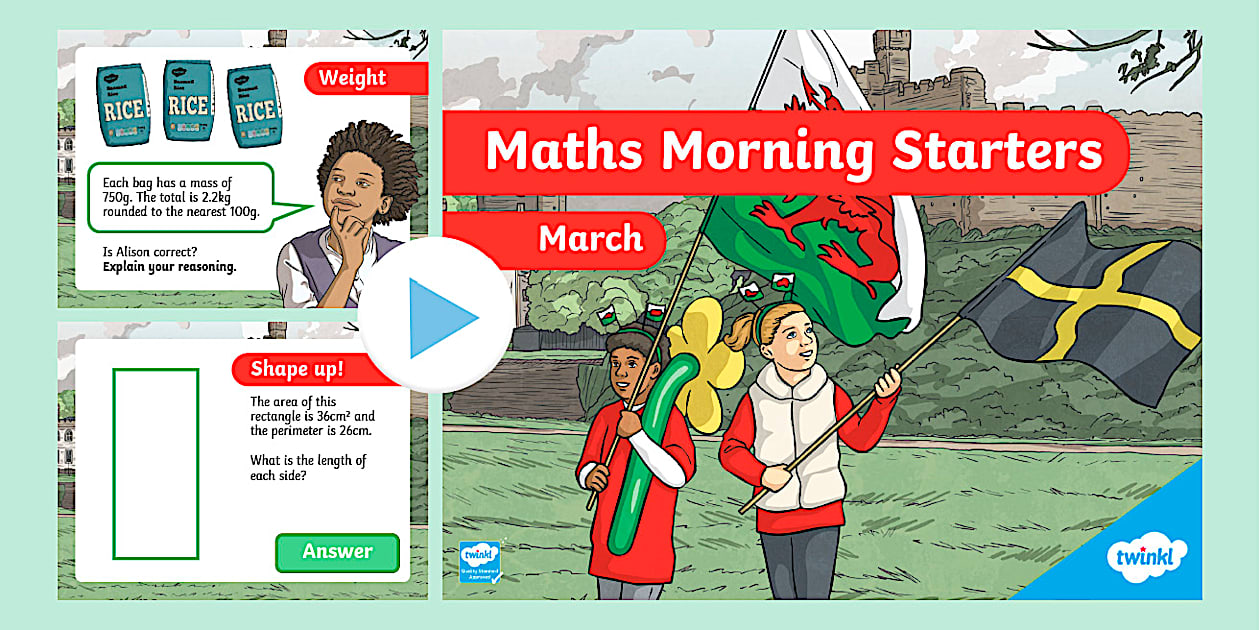 Maths Morning Starters PS3: March (teacher made) - Twinkl