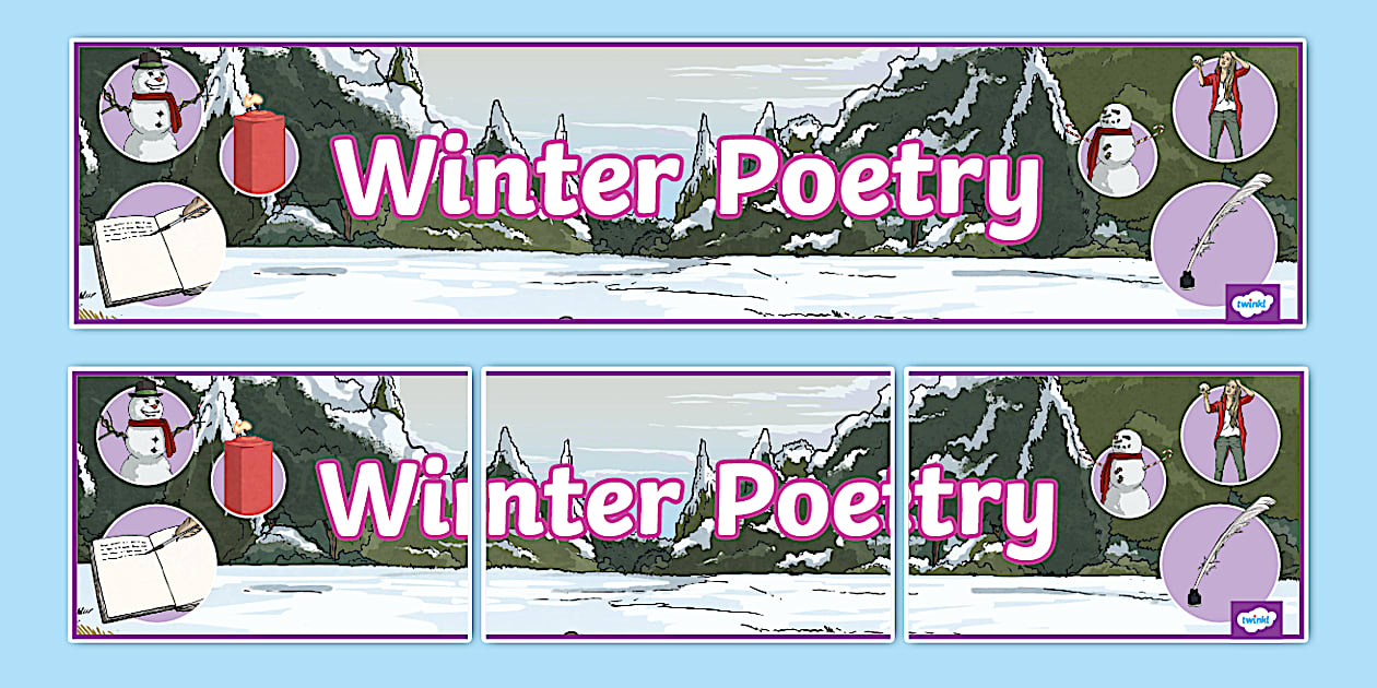 Winter Poetry Display Banner (Teacher-Made) - Twinkl