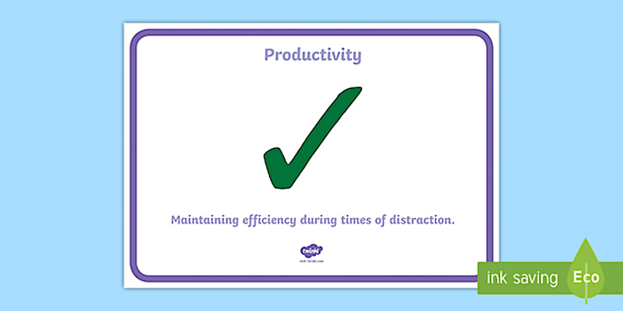 Productivity Display Poster (teacher made) - Twinkl