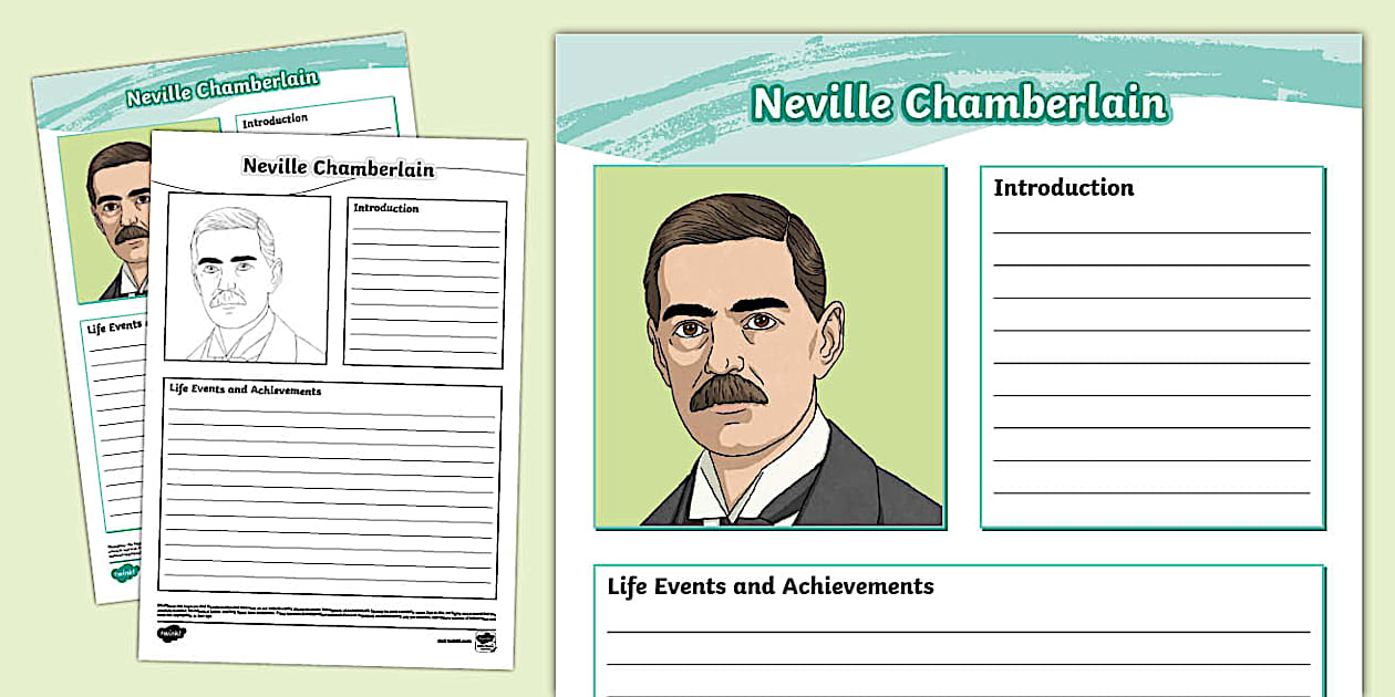 Neville Chamberlain Biography Template (teacher made)