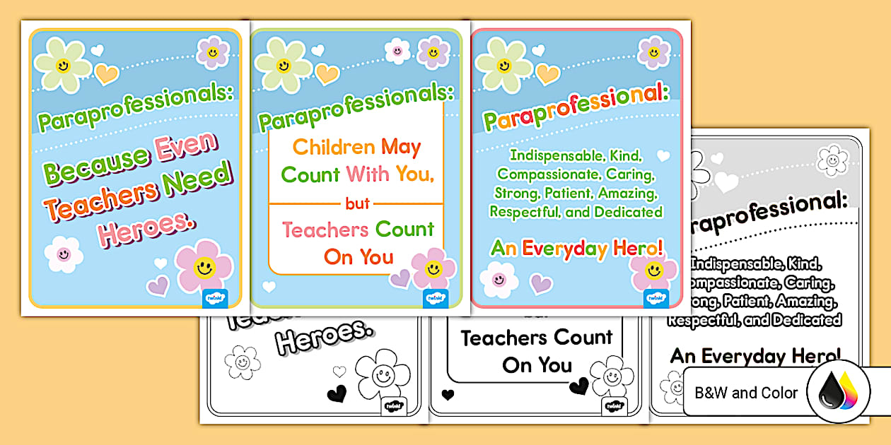 Paraprofessional Appreciation Posters | Décor | Twinkl USA