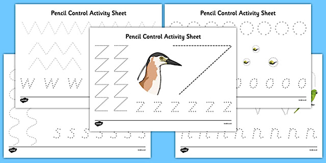 New Zealand Animals Pencil Control Worksheets (teacher made)