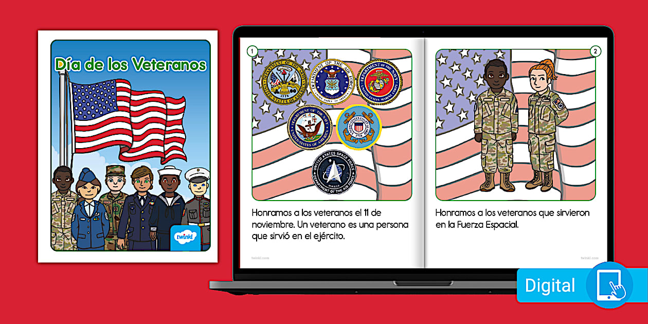 Ebook emergente: Día de los Veteranos (teacher made)