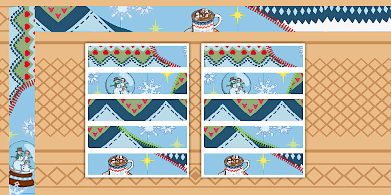 Winter Sweater Weather Bulletin Board Borders