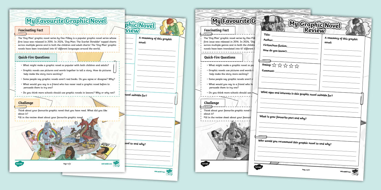 My Favourite Graphic Novel Worksheet (Teacher-Made) - Twinkl