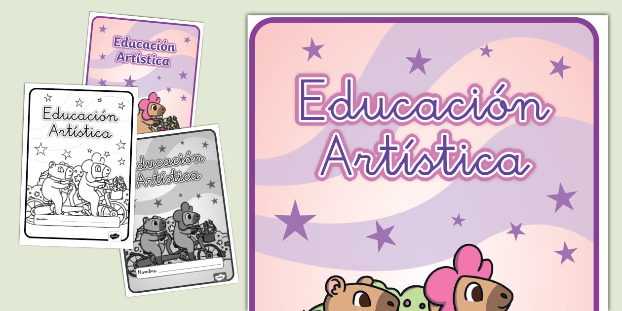 Portadas De Cuaderno Educación Artística Capibaras