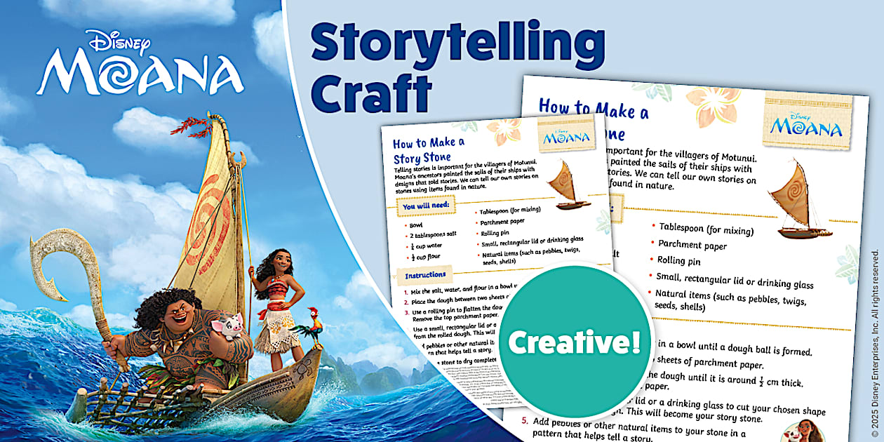 Moana: Storytelling Stone Craft