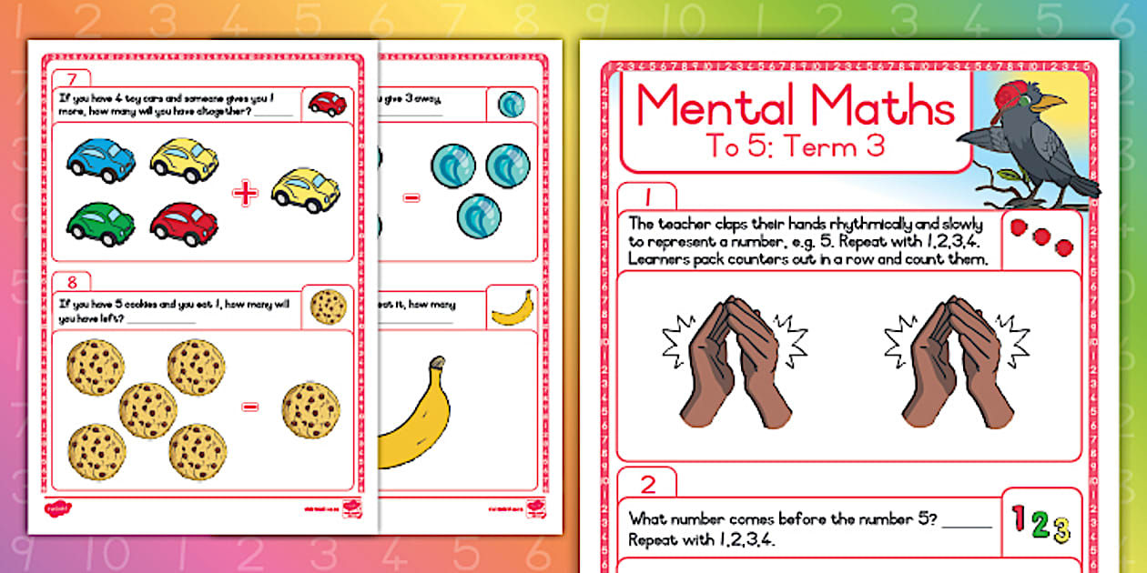 Grade R Mental Maths to 5: Sheet 1 (teacher made) - Twinkl