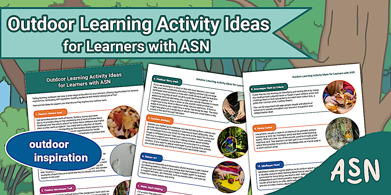 Outdoor Learning Activity Ideas for Learners with ASN
