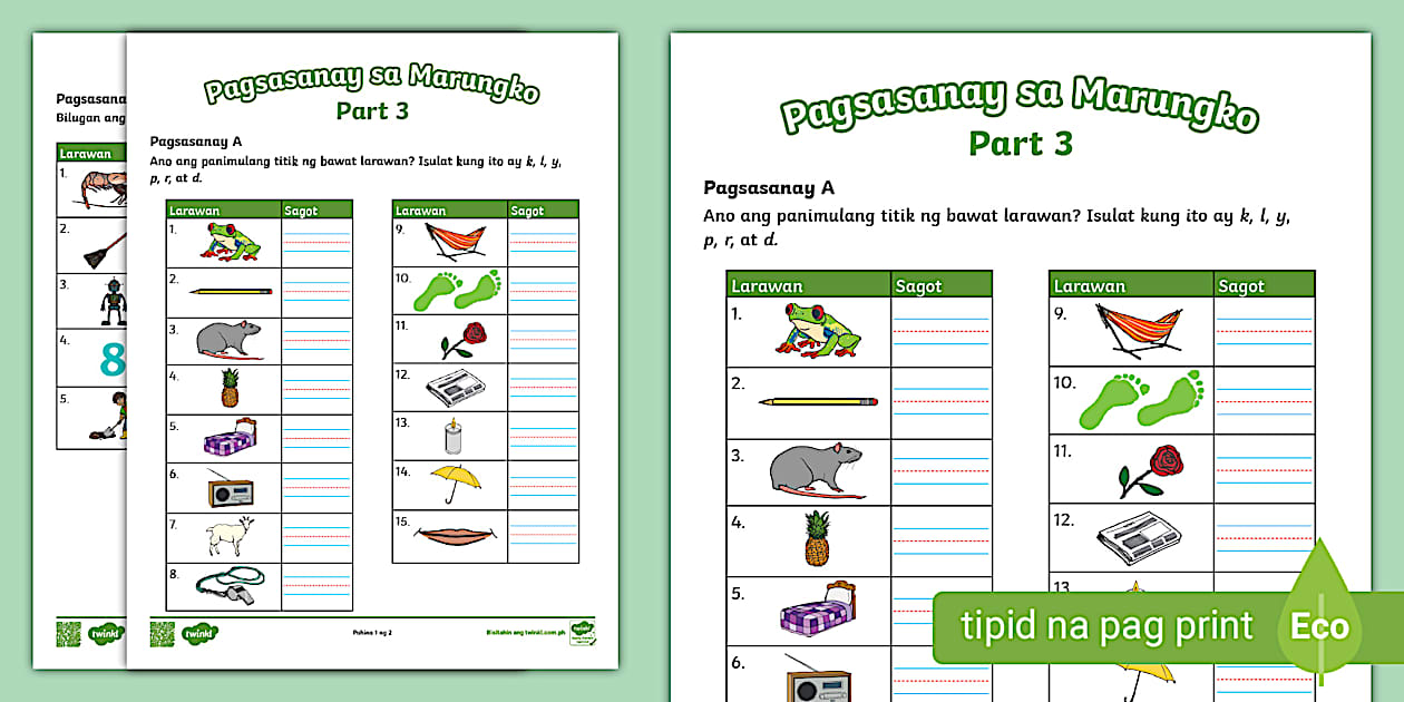 Pagsasanay sa Marungko Part 3 | Philippines | Twinkl