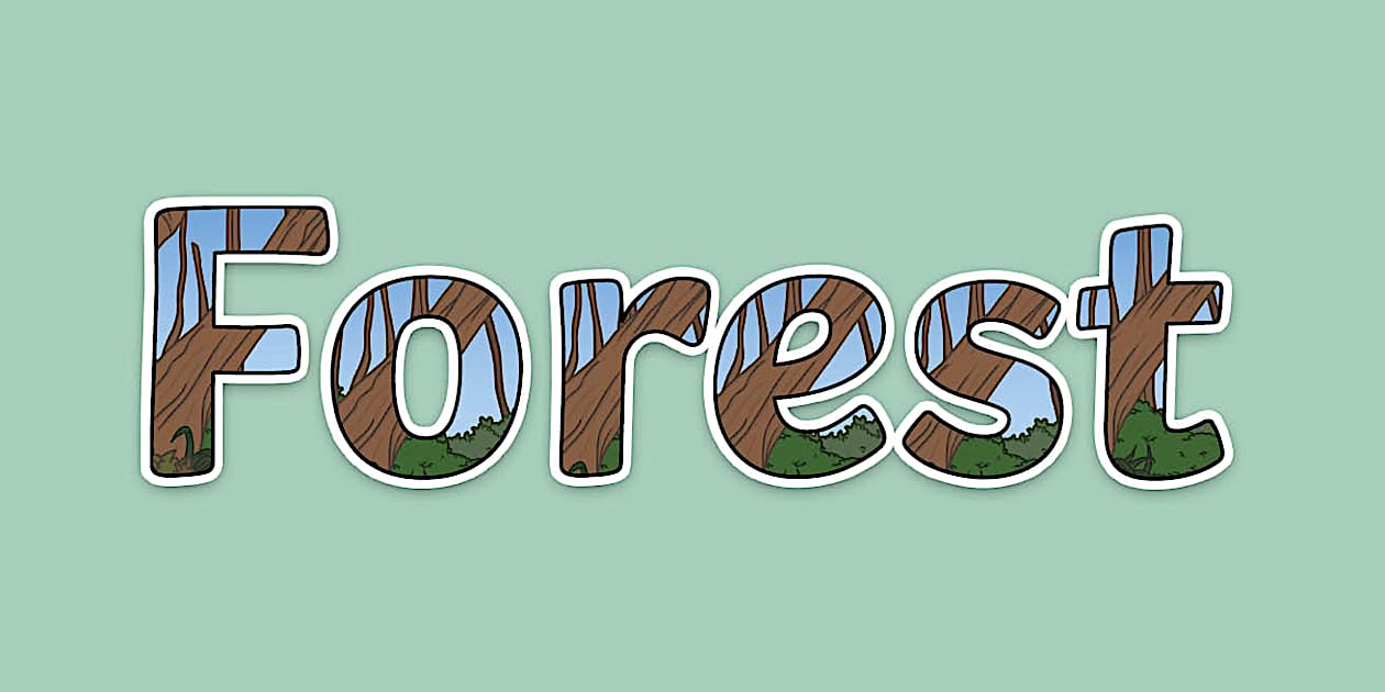 Forest Display Lettering - KS1 (teacher made) - Twinkl