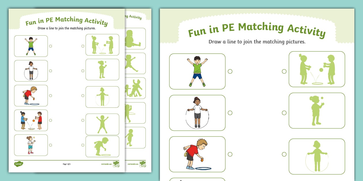 Fun in PE Matching Activity (teacher made) - Twinkl