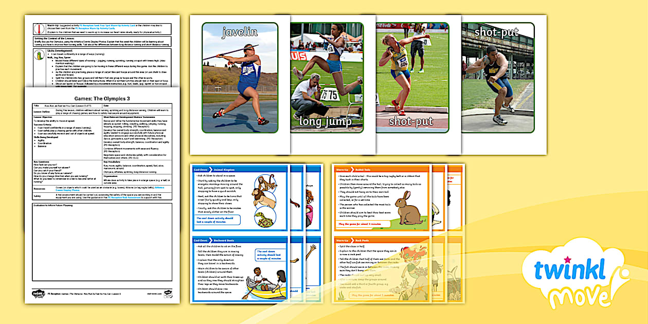 Twinkl Move Reception Olympics 3 Run, Run As Fast As You Can