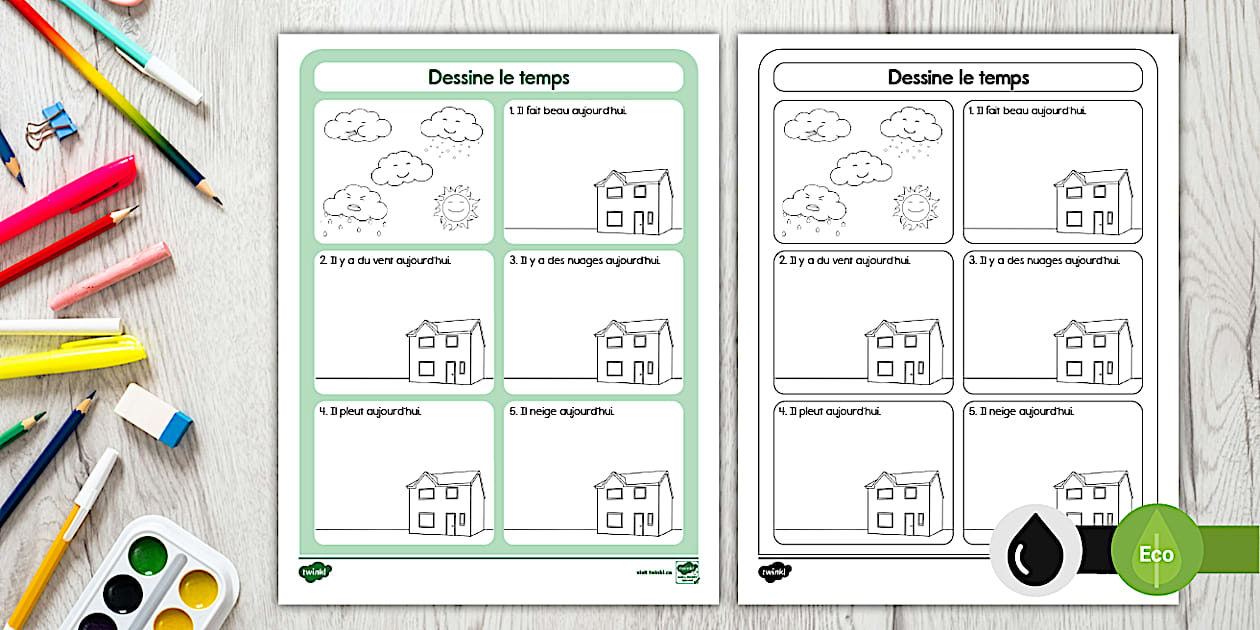 French Weather Worksheets