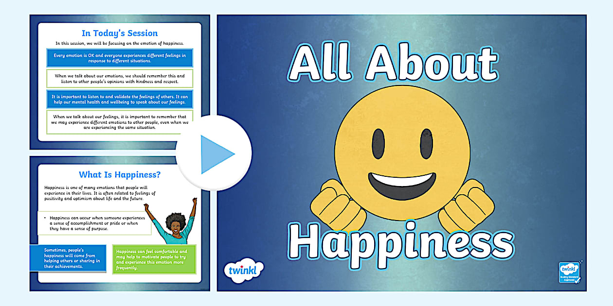 All About Happiness PowerPoint (teacher made) - Twinkl